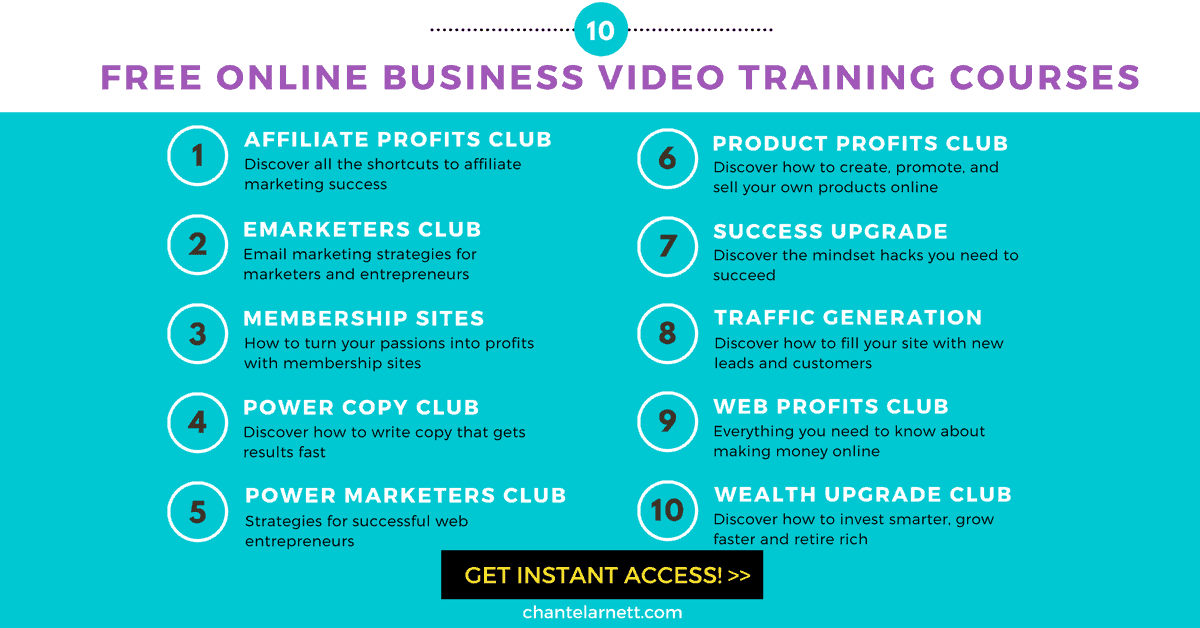 Free Online Business Video Training Courses • Chantel Arnett